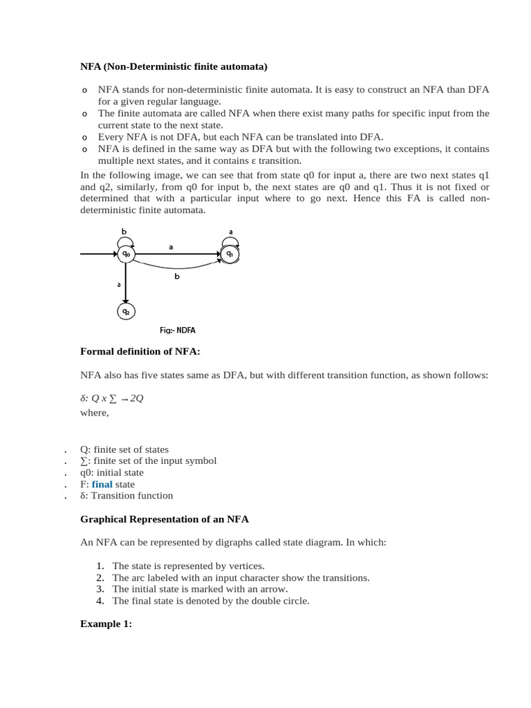 BCS313 L5 Non-Deterministic Finite Automata | PDF | Models Of Computation | Theory Of Computation