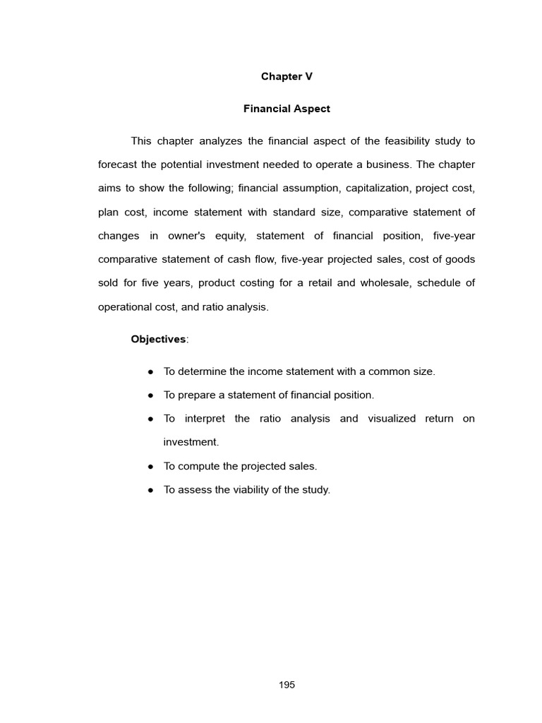 Financial Analysis for Business Feasibility | PDF | Return On ...