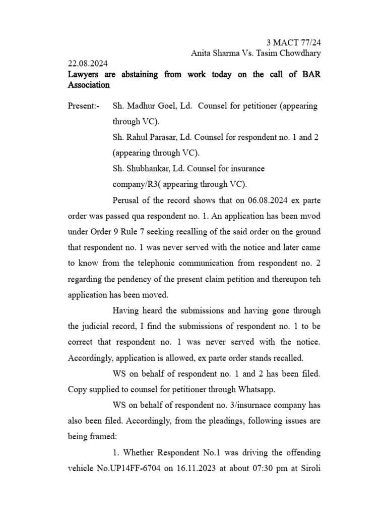 Mact - M.A.C.T. 77 - 2024 (22-08-2024) 2 | PDF