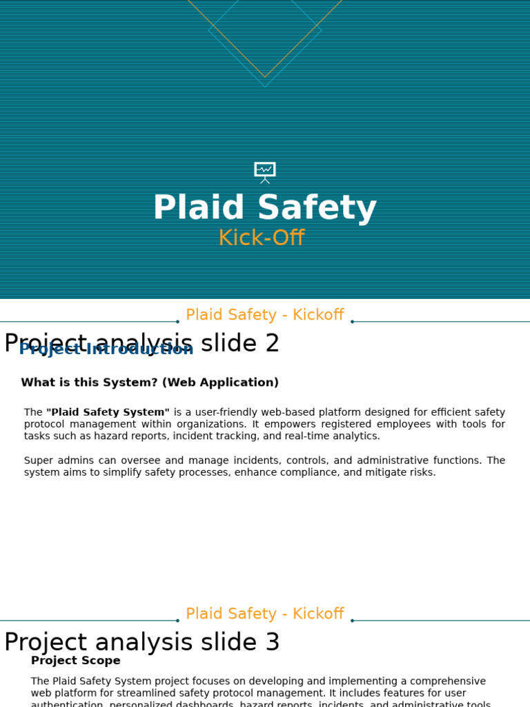 Plaid Safety System Project Overview | PDF | Software Development ...