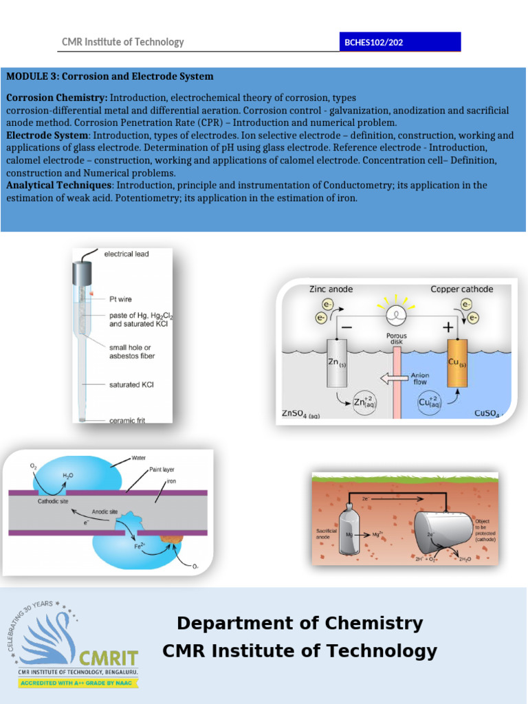 Module-3-Corrosion and Electrode System | PDF | Corrosion | Anode