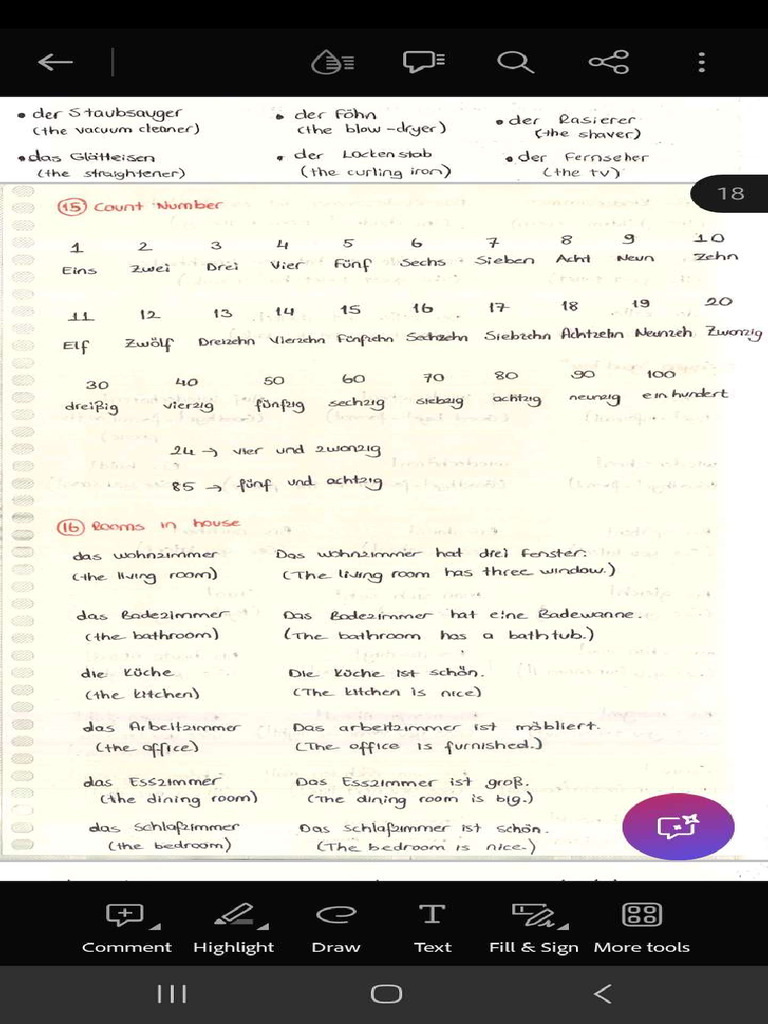 German Numbers | PDF