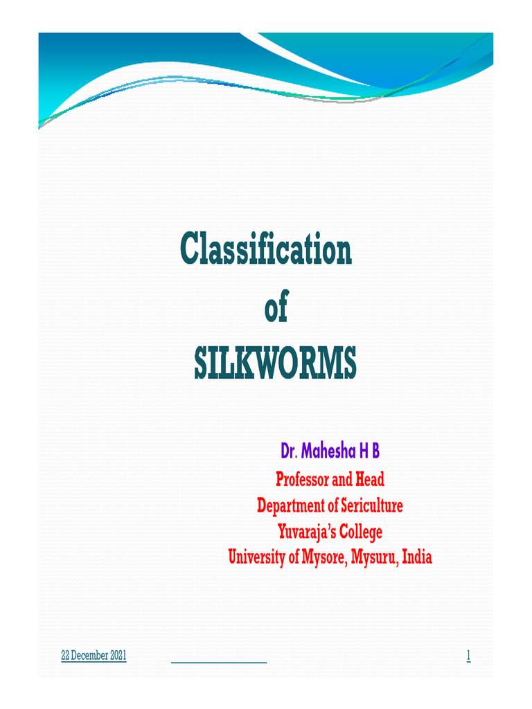 classification_of_silkworms.... | PDF | Pupa | Insects