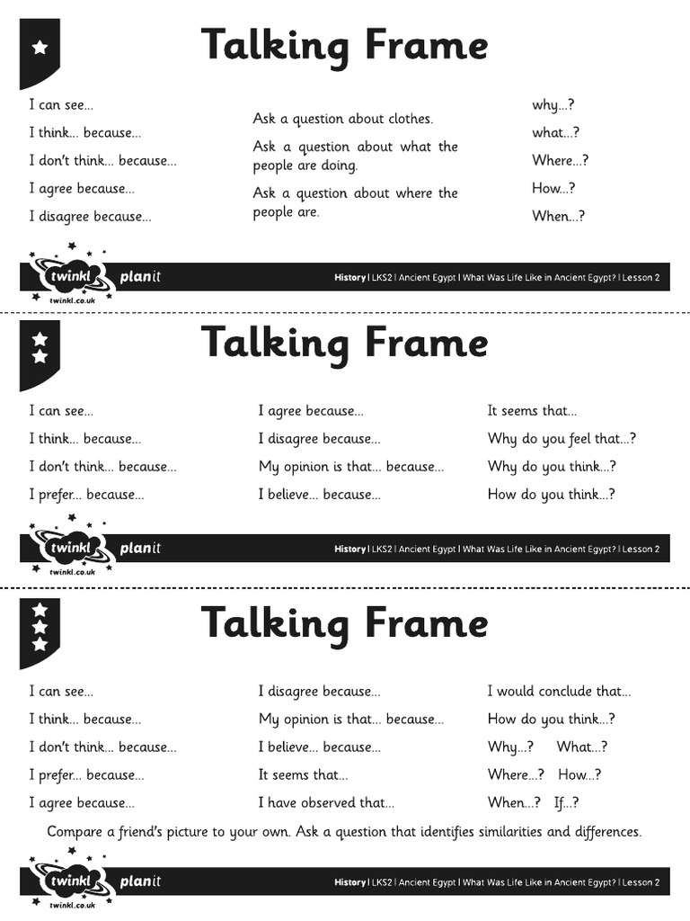 Activity Sheet Talking Frames | PDF