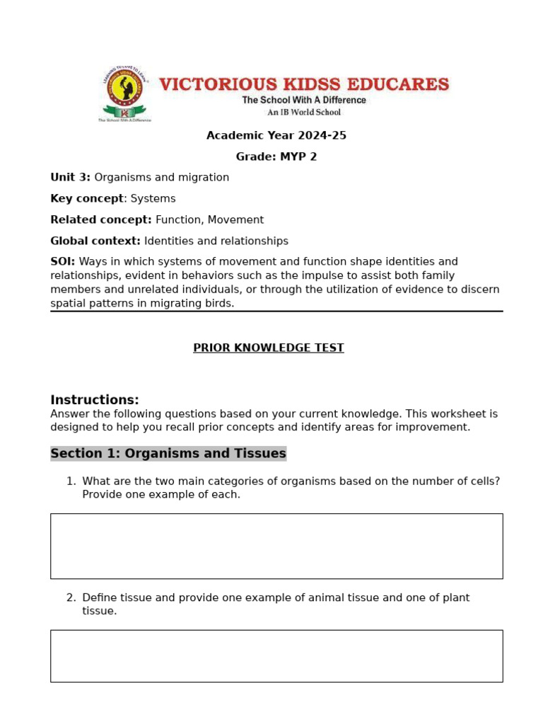 MYP2 Unit3 Worksheet1 | PDF