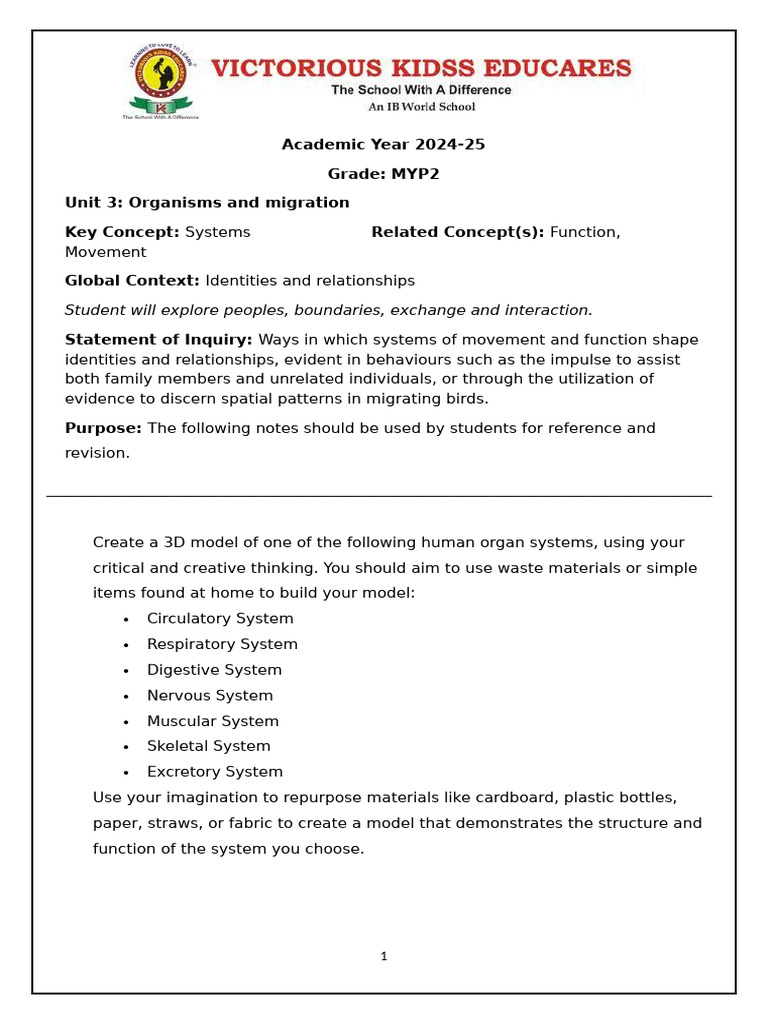 MYP2 Unit3 WS2 | PDF