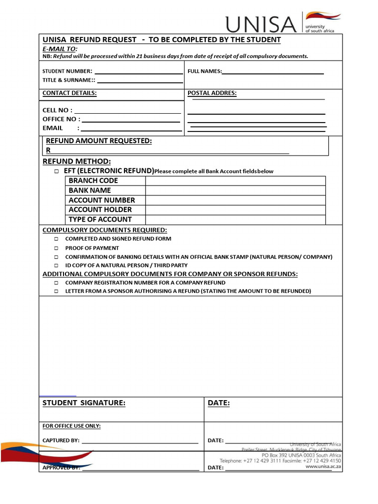 Updated Official Refund Form Domestic | PDF | Justice | Crime & Violence