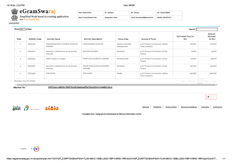 View GPDP.pdf 1 | PDF | Water Supply And Sanitation | Transparent Materials