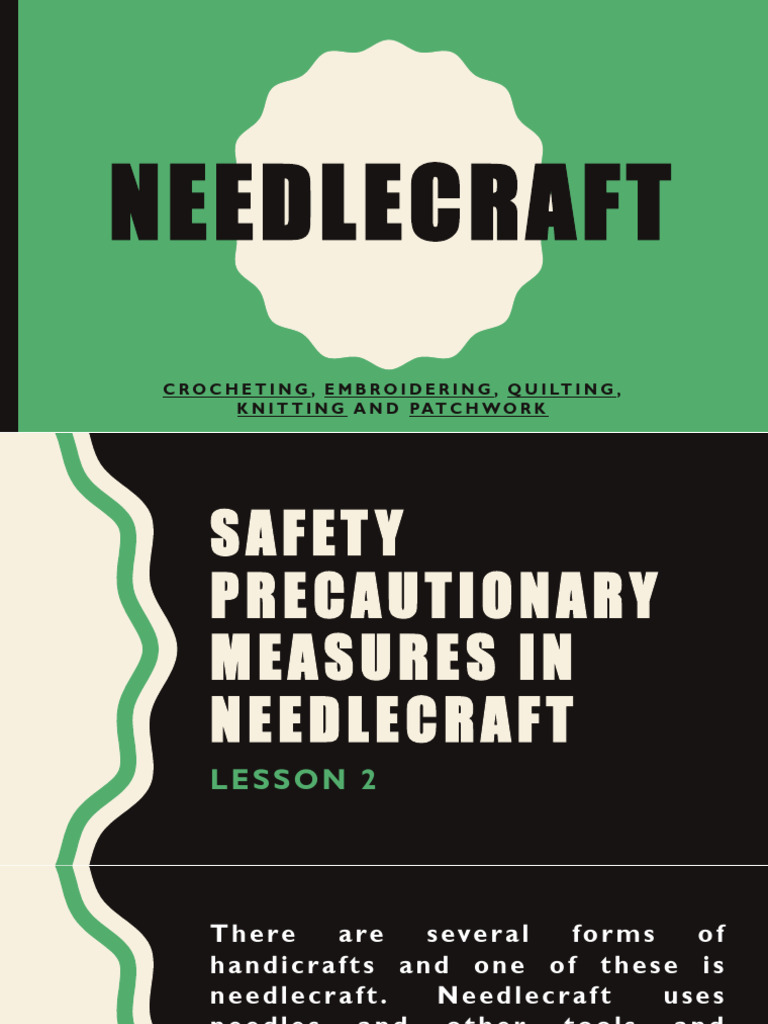 Lesson 1.1 - Safety Precautionary Measures in Needlecraft | PDF ...
