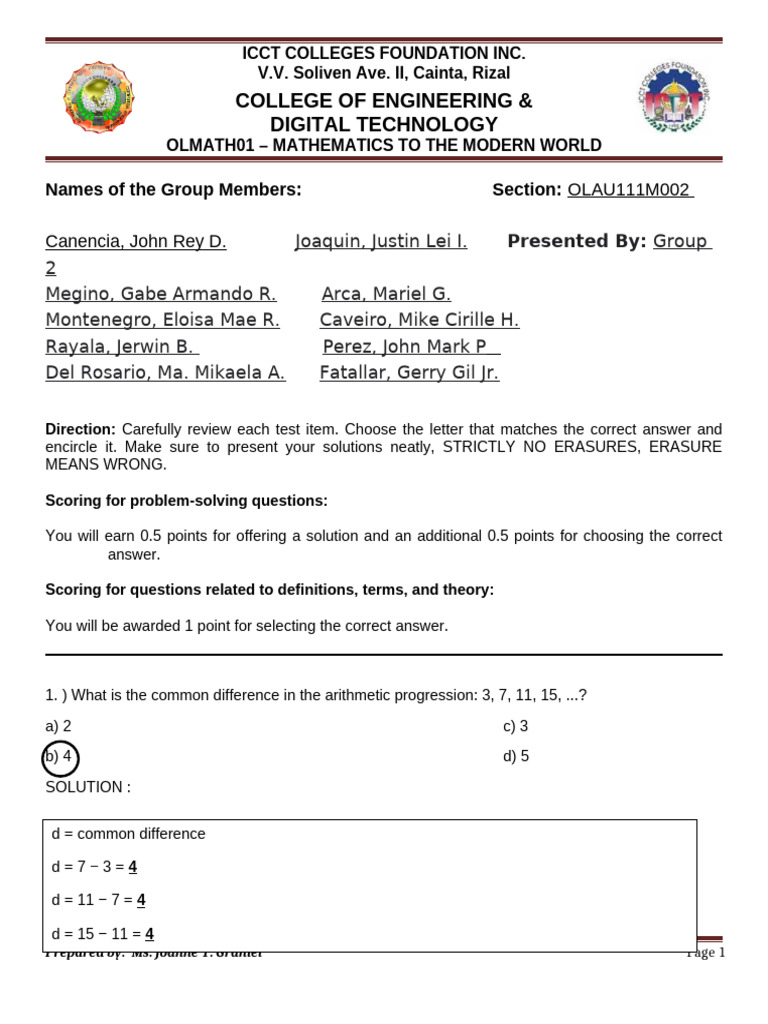 Problem Set MATH01 2 Revised | PDF | Level Of Measurement | Sampling ...