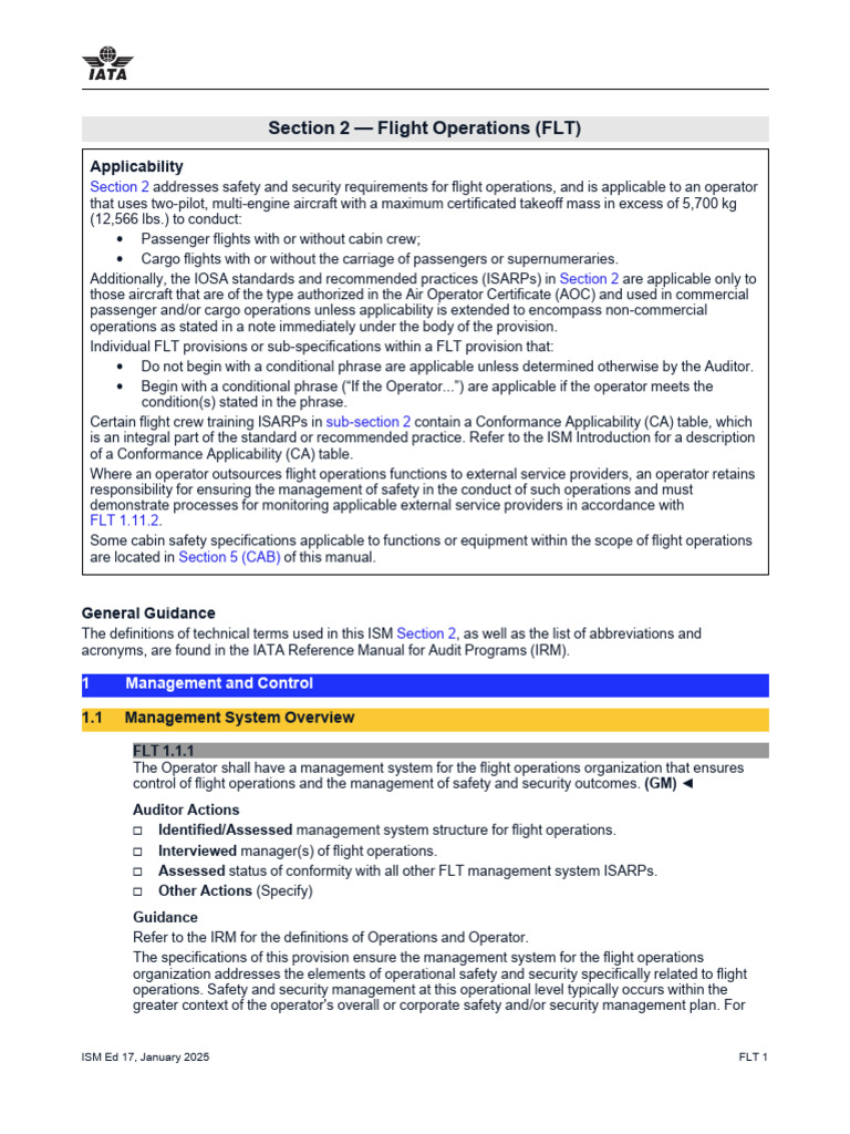 Страницы Из Ism-17-En Eff.. Jan 2025_ - Flt | PDF | Specification (Technical Standard) | Safety