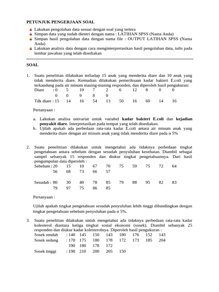 LATIHAN SPSS 1 | PDF