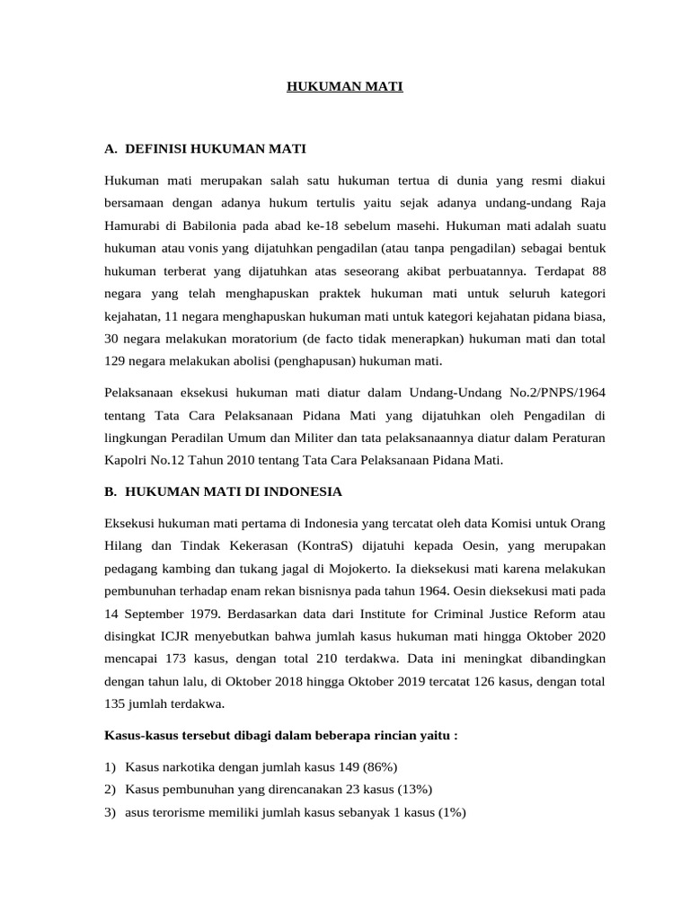 Hukuman Mati | PDF
