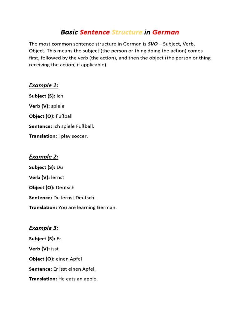 1.Sentence Structure | PDF