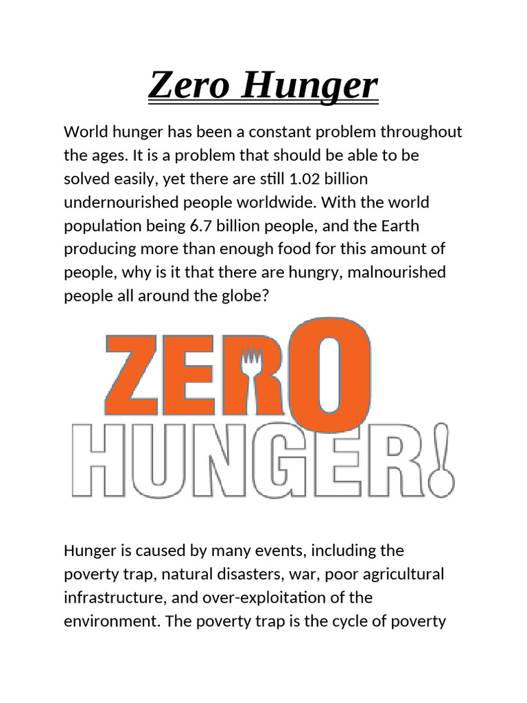Zero Hunger | PDF | Sustainable Energy | Climate Change