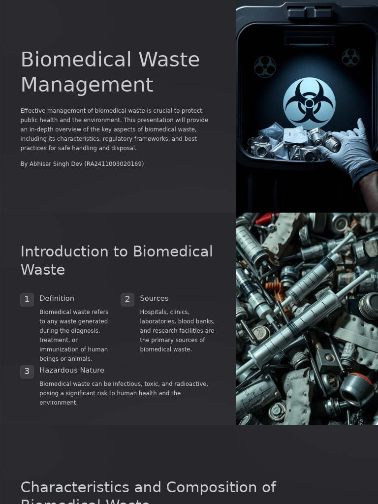 Biomedical Waste Management | PDF | Waste | Waste Management