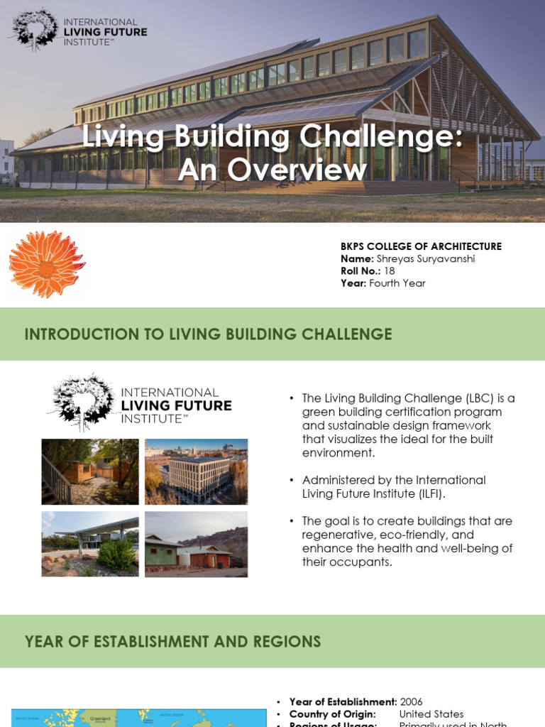 Living Building Challenge Overview Guide | PDF | Sustainability | Earth ...