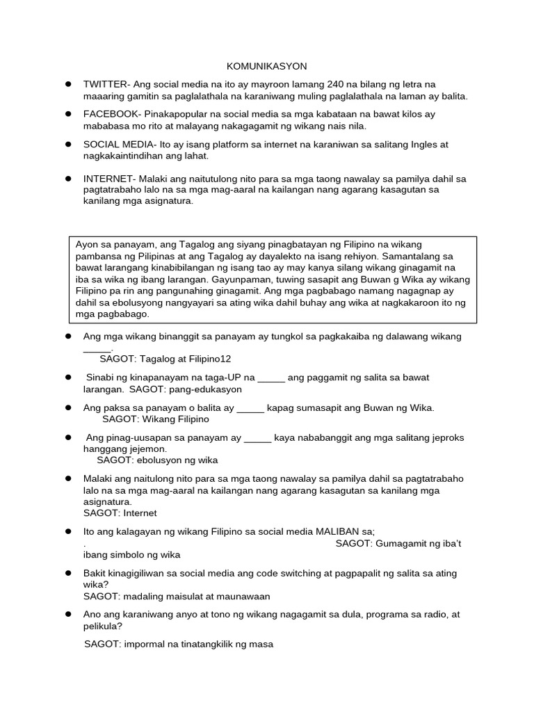 Komunikasyon Pointers | PDF