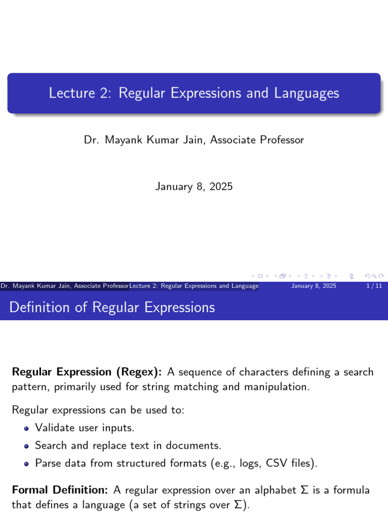 Toc | PDF | Regular Expression | String (Computer Science)