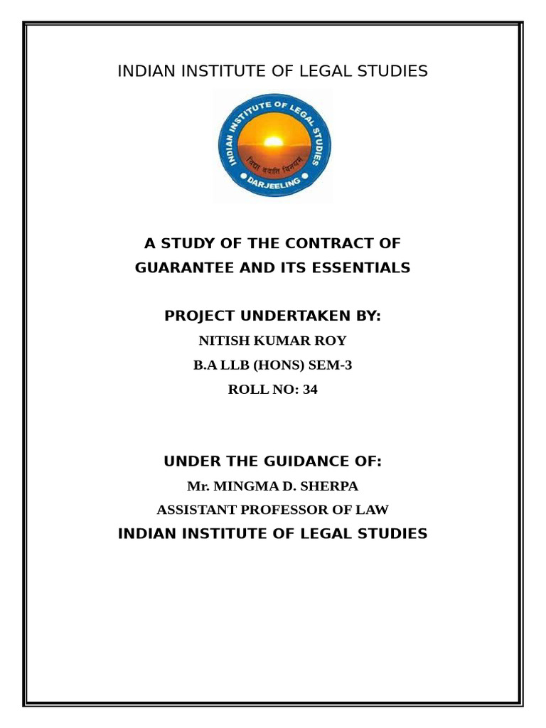 contract 2 | PDF | Guarantee | Surety