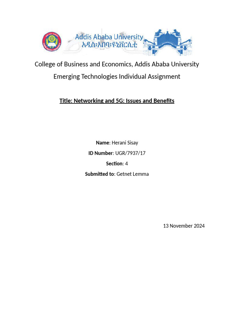 Emerging Technologies Assignment | PDF | Computer Network | Local Area ...