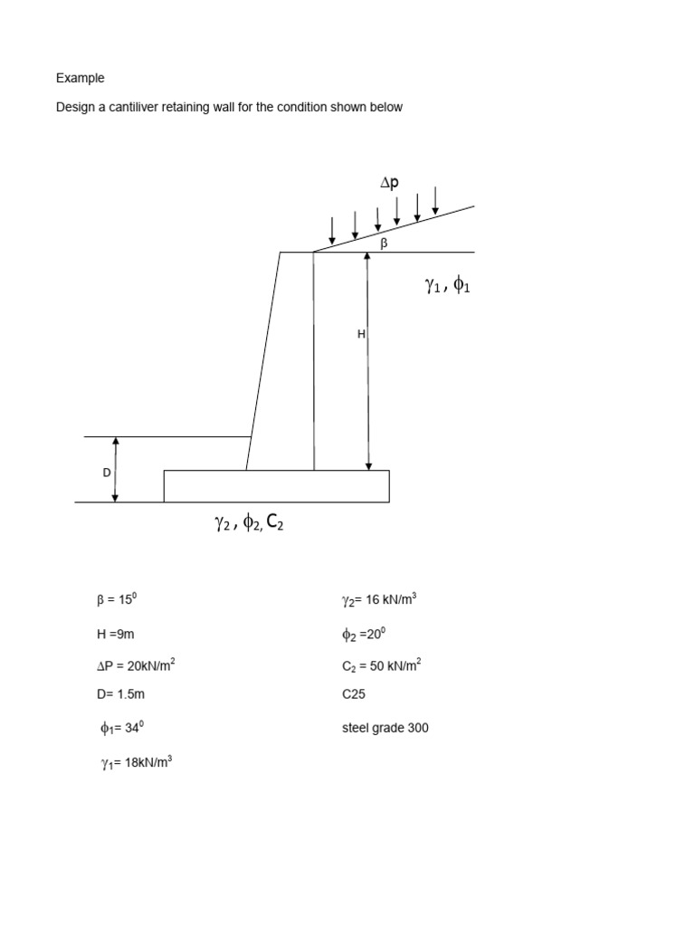 Bestexample of Retaining Wall - SD | PDF | Mechanical Engineering ...