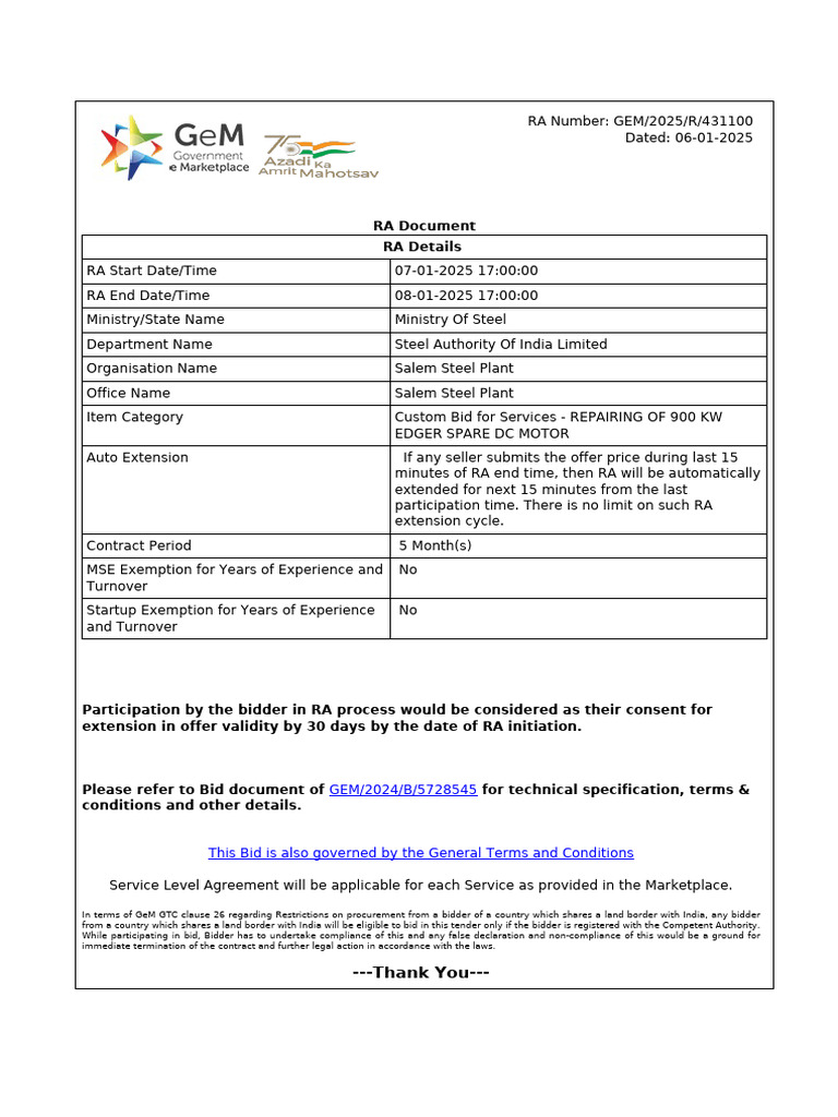 GeM-RA-7340529 | PDF