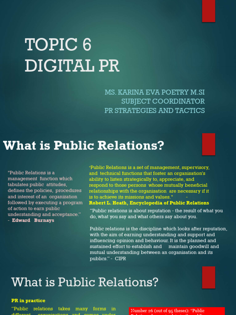 Digital PR Strategies and Tactics Guide | PDF | Public Relations ...