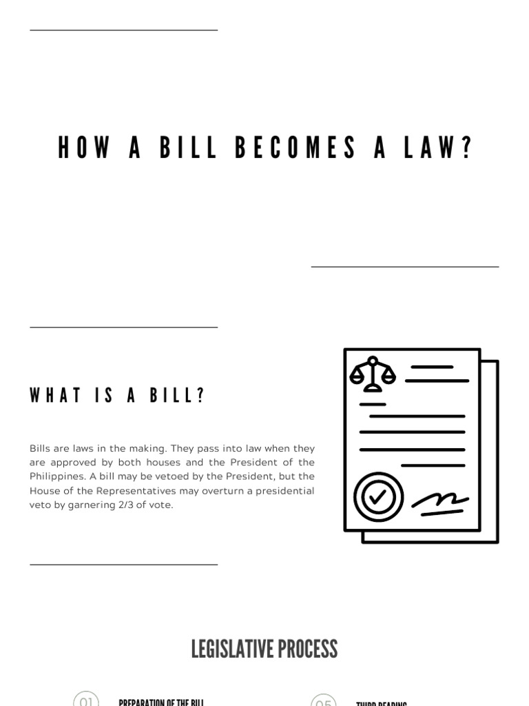 How A Bill Becomes A Law 1 | PDF | Bill (Law) | Public Law