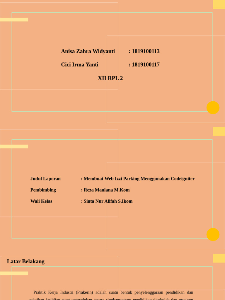 PPT Laporan Magang | PDF