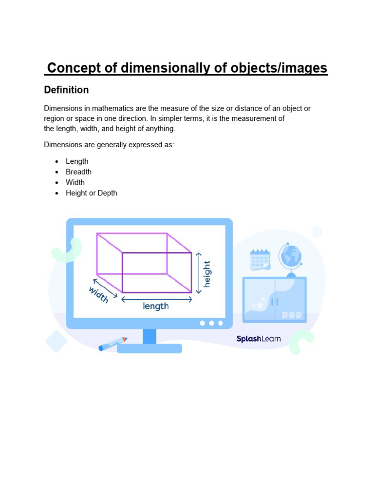 Understanding Object Dimensions | PDF