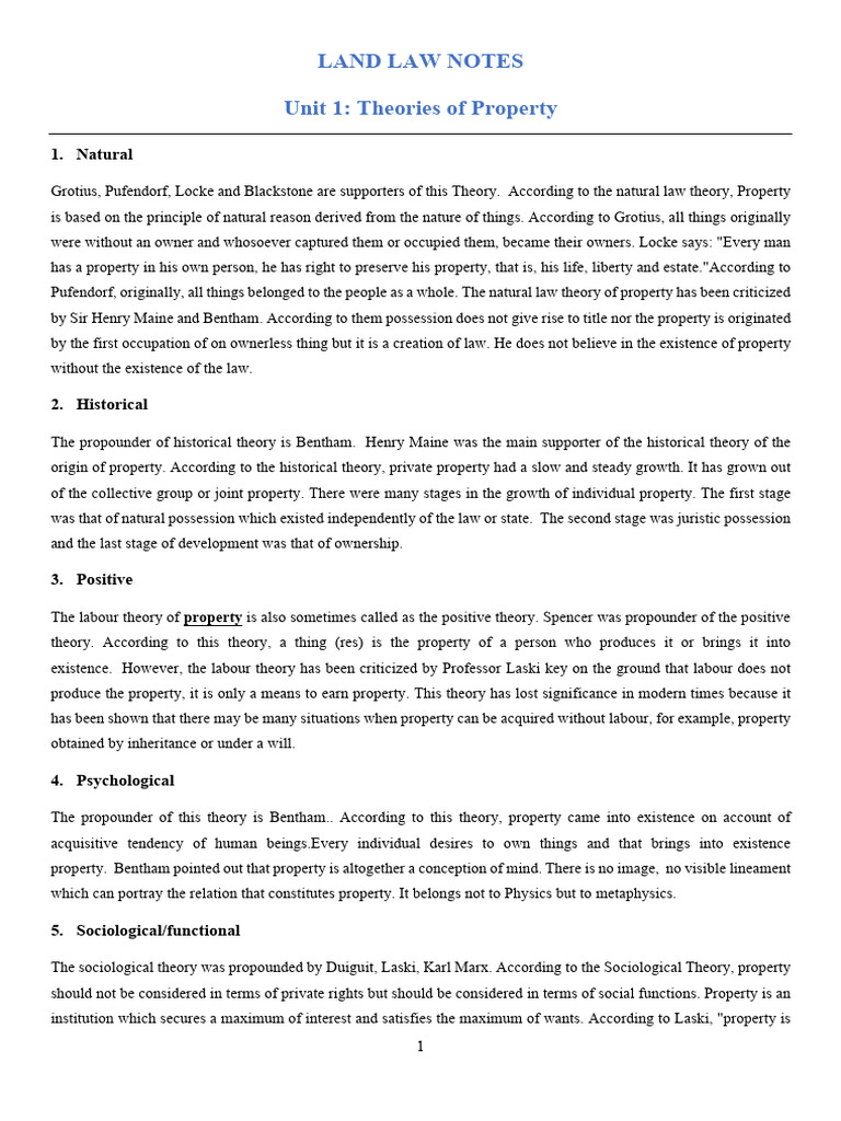 LAND LAW NOTES | PDF | Civil Law (Common Law) | Political Law