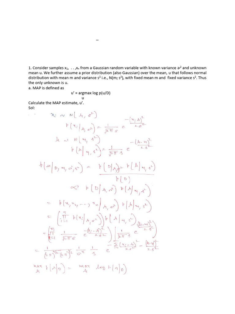 Mid Sem Final - Solutions | PDF | Variance | Normal Distribution
