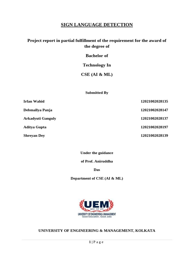 Project Report (3) | PDF | Sign Language | Deep Learning