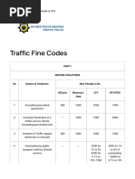 Offence Codes and Fines 2023final | PDF | Traffic | Speed Limit