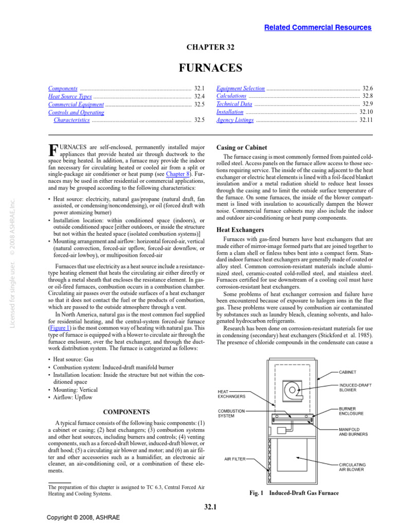 Overview of Furnace Components and Types | PDF | Air Conditioning | Chimney