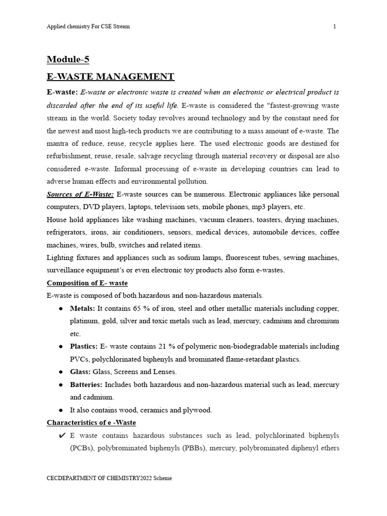 E-Waste Management in Saudi Arabia | PDF | Electronic Waste | Recycling