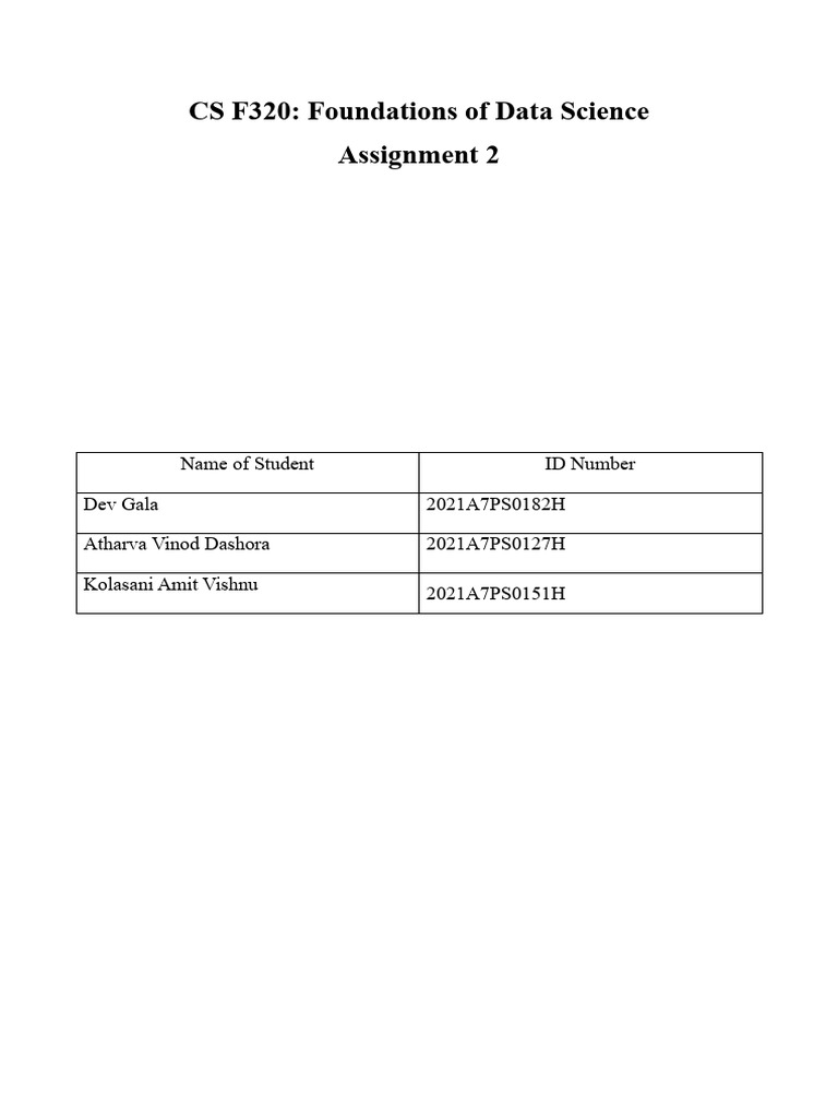 Assignment 2 Documentation | PDF | Eigenvalues And Eigenvectors | Principal Component Analysis