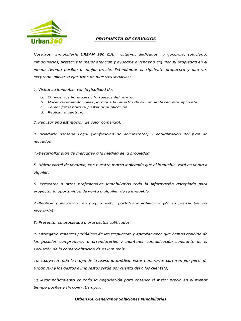 B0004 - Propuesta de Servicios | PDF