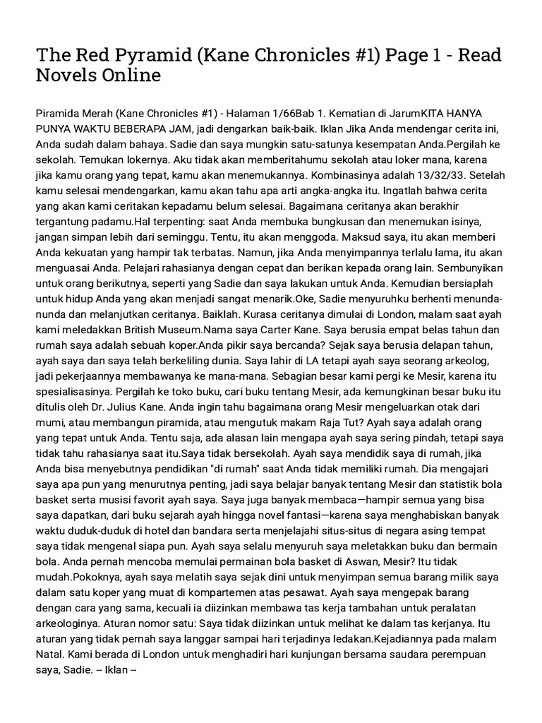 Piramida Merah (Kane Chronicles #1) Halaman 1 - Baca Novel Onlin | PDF