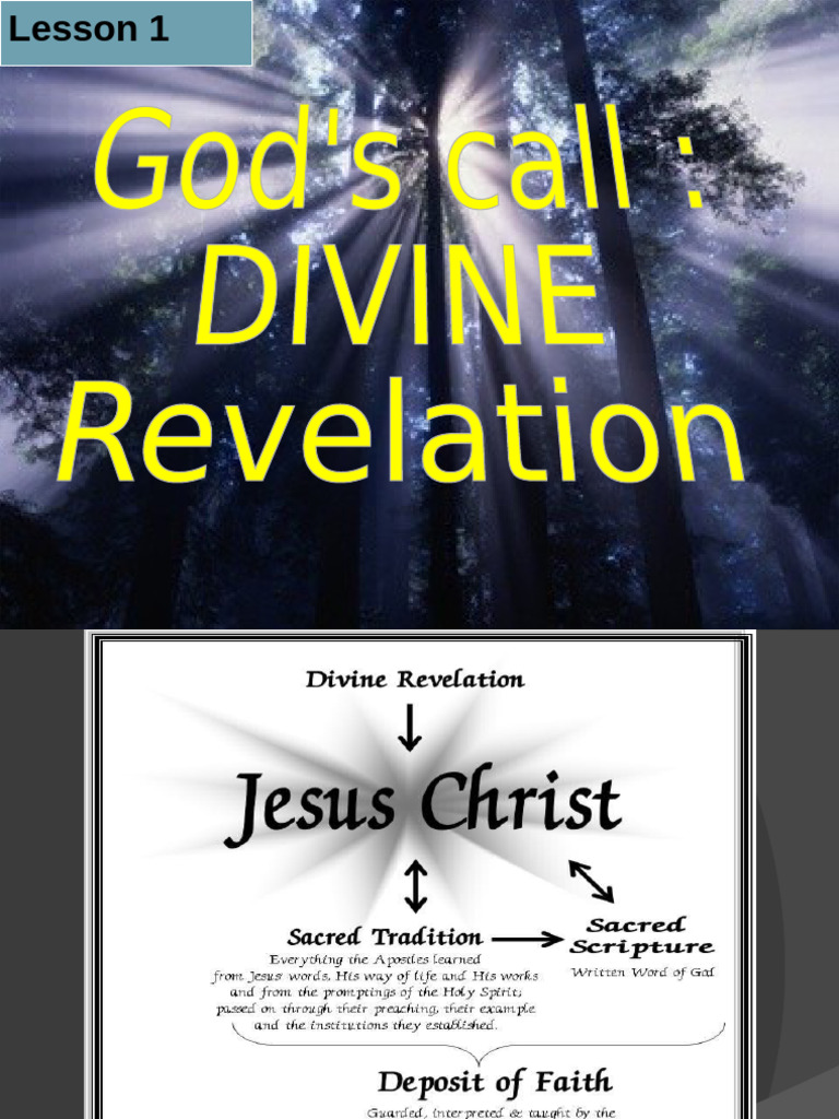 Lesson 1 Topic Divine Revelation | PDF | Catholic Church | Jesus