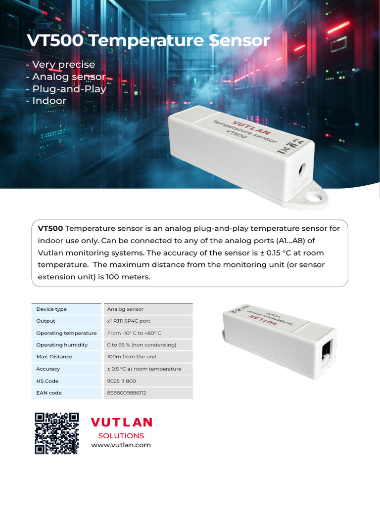 VT500 Temperature Sensor Flyer | PDF