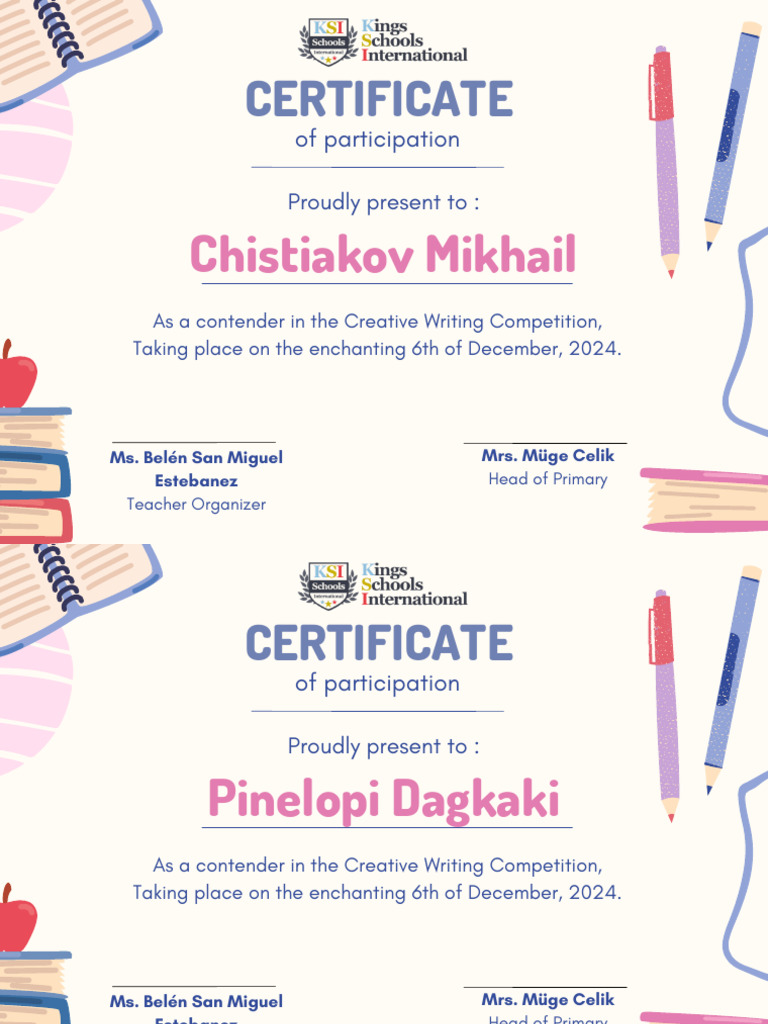 Colorful Playful Coloring Competition Certificate | PDF