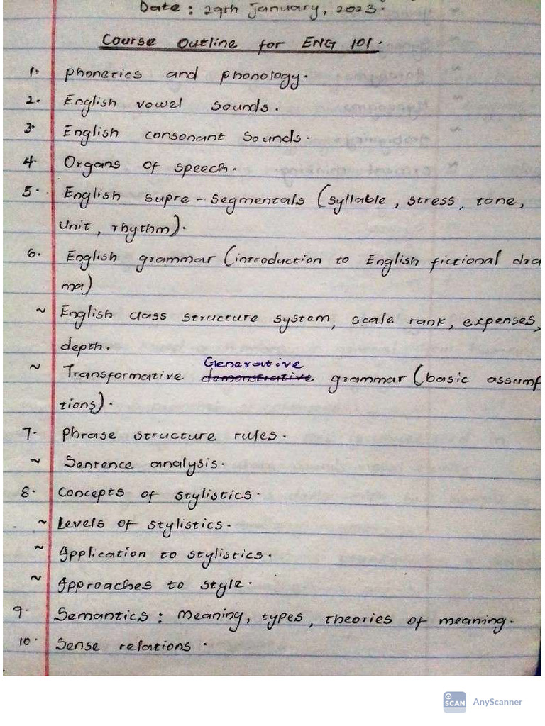 ENG 101 COURSE OUTLINE, by BRIGHT SPEAKS. | PDF