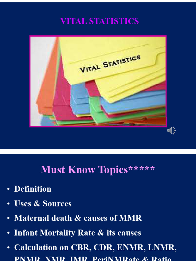 Vital Statistics | PDF | Infant Mortality | Total Fertility Rate
