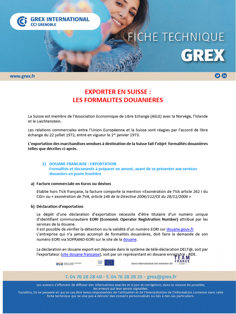 Exportation Vers La Suisse