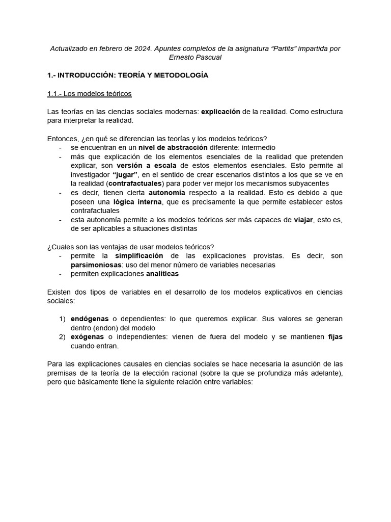 Apunts Complets PARTITS | PDF | Votación | Racionalidad