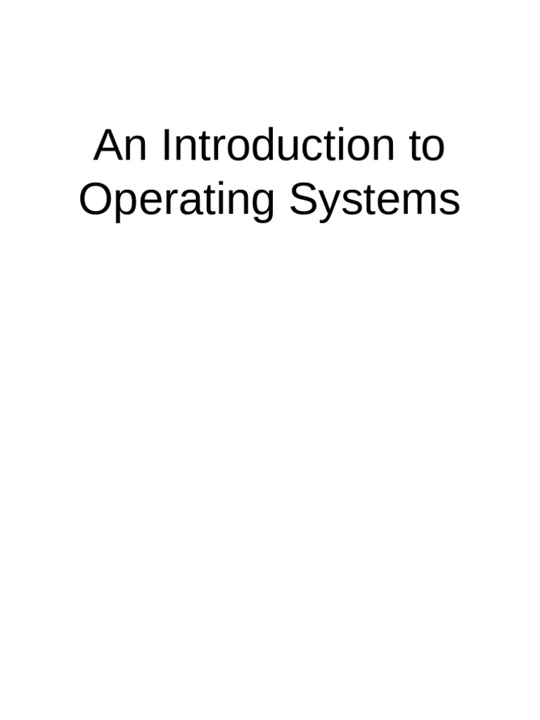 Lect 6 Operating System Intro | PDF | Operating System | Input/Output