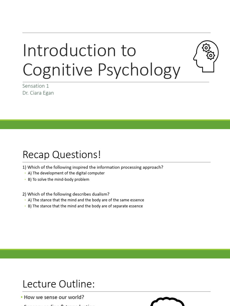 Introduction To Cognition and Sensation | PDF | Senses | Perception