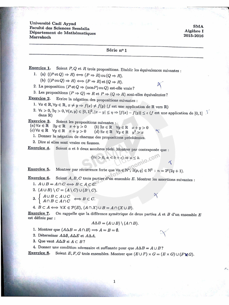 TD 1 - Alg 1 | PDF